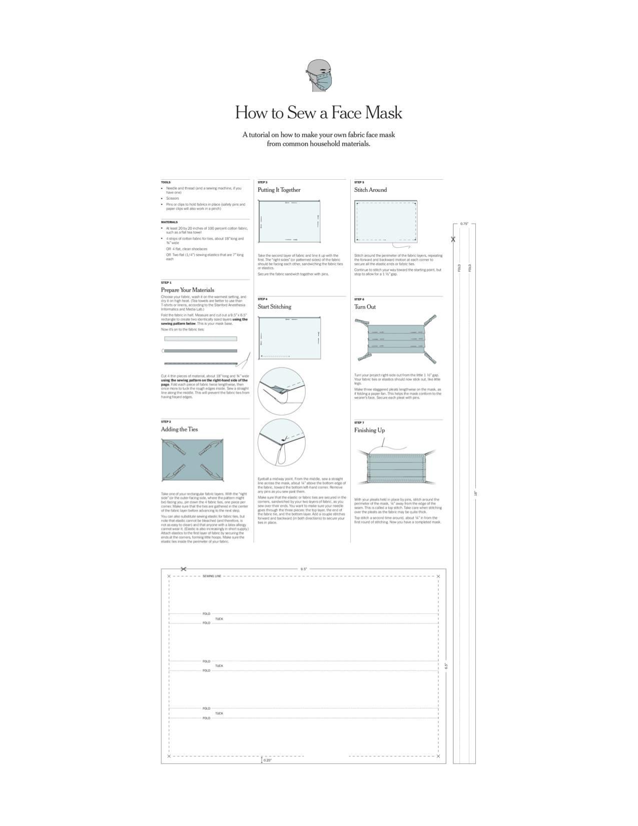 How to Make a Homemade Face Covering – Sew-n-Such